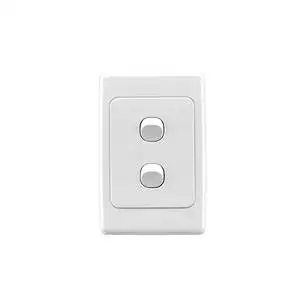Clipsal 2032VAWE 2000-Series 1 Pole 2 Gang Rocker Switch, 250VAC, 10A ...