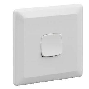 Clipsal Prestige P2031/2VAWE 1 Gang 1 Pole Square Flush Switch, White ...