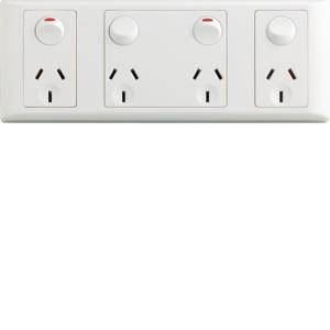 Gpo 10a 4 outlet socket shutter HAGWBP4S | Buy Online – Adelaide ...